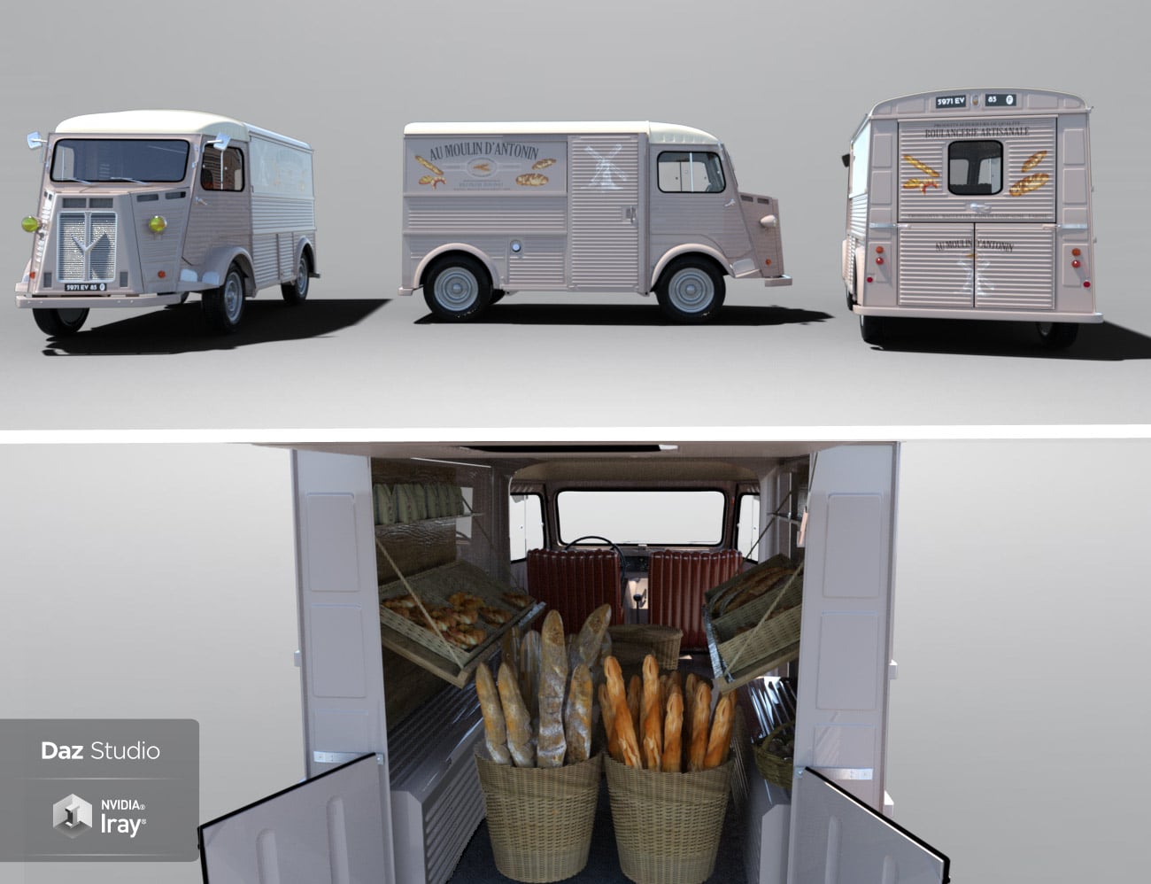 Classic Van and Props | Daz 3D