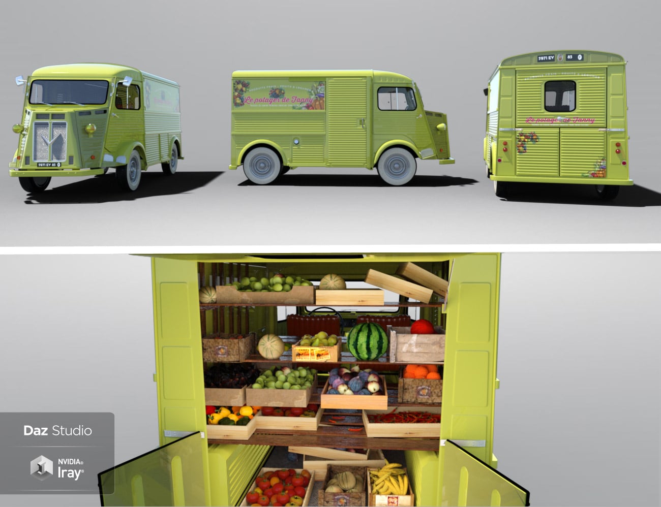 Classic Van and Props | Daz 3D