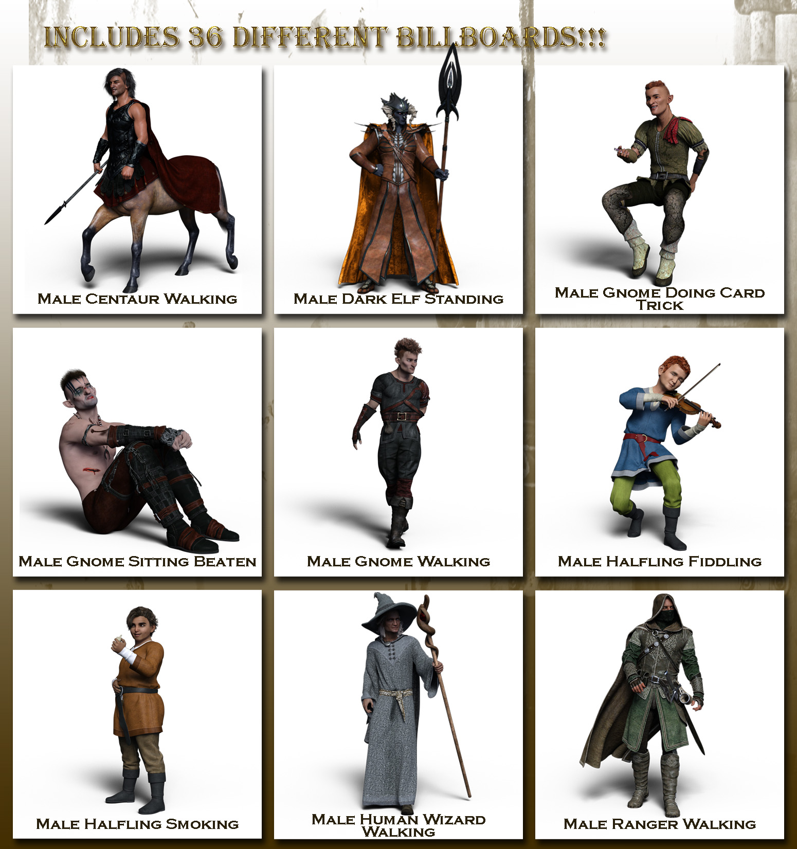 Now-Crowd Billboards - Fantasy Life II | Daz 3D