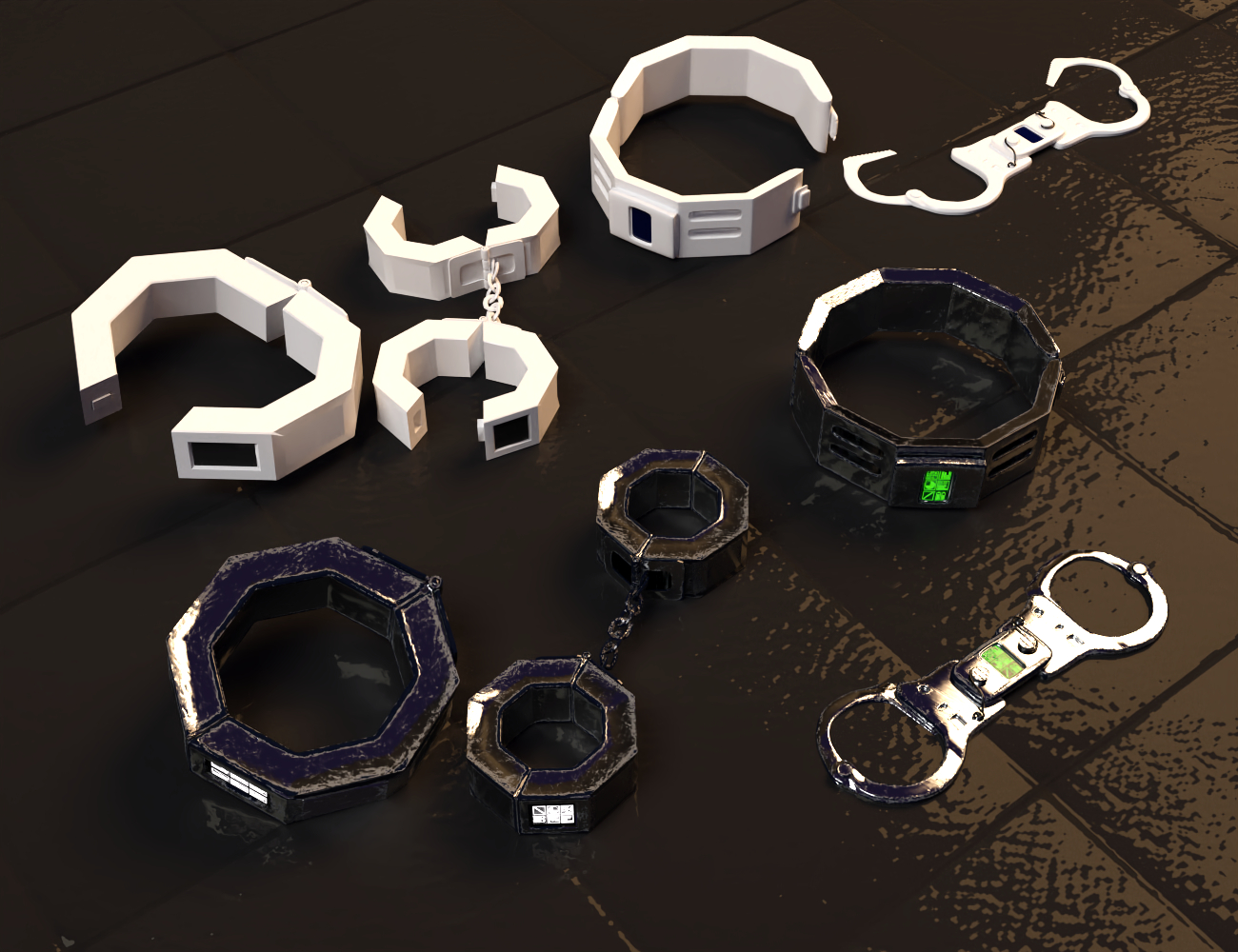 SY Sci-Fi Restraints for Genesis 8 | Daz 3D