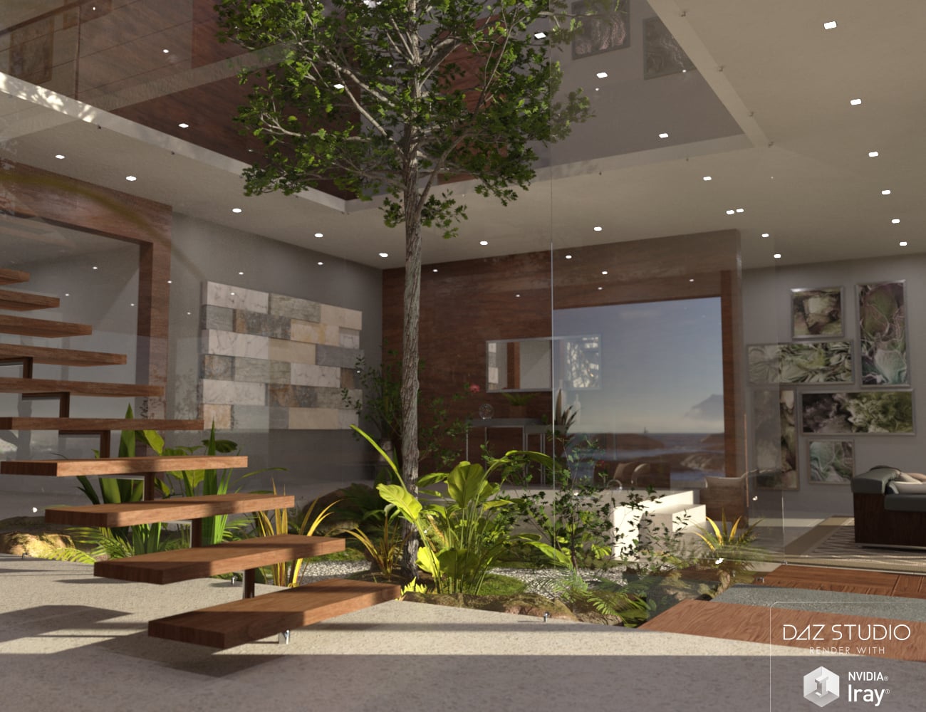 Modern Atrium | Daz 3D