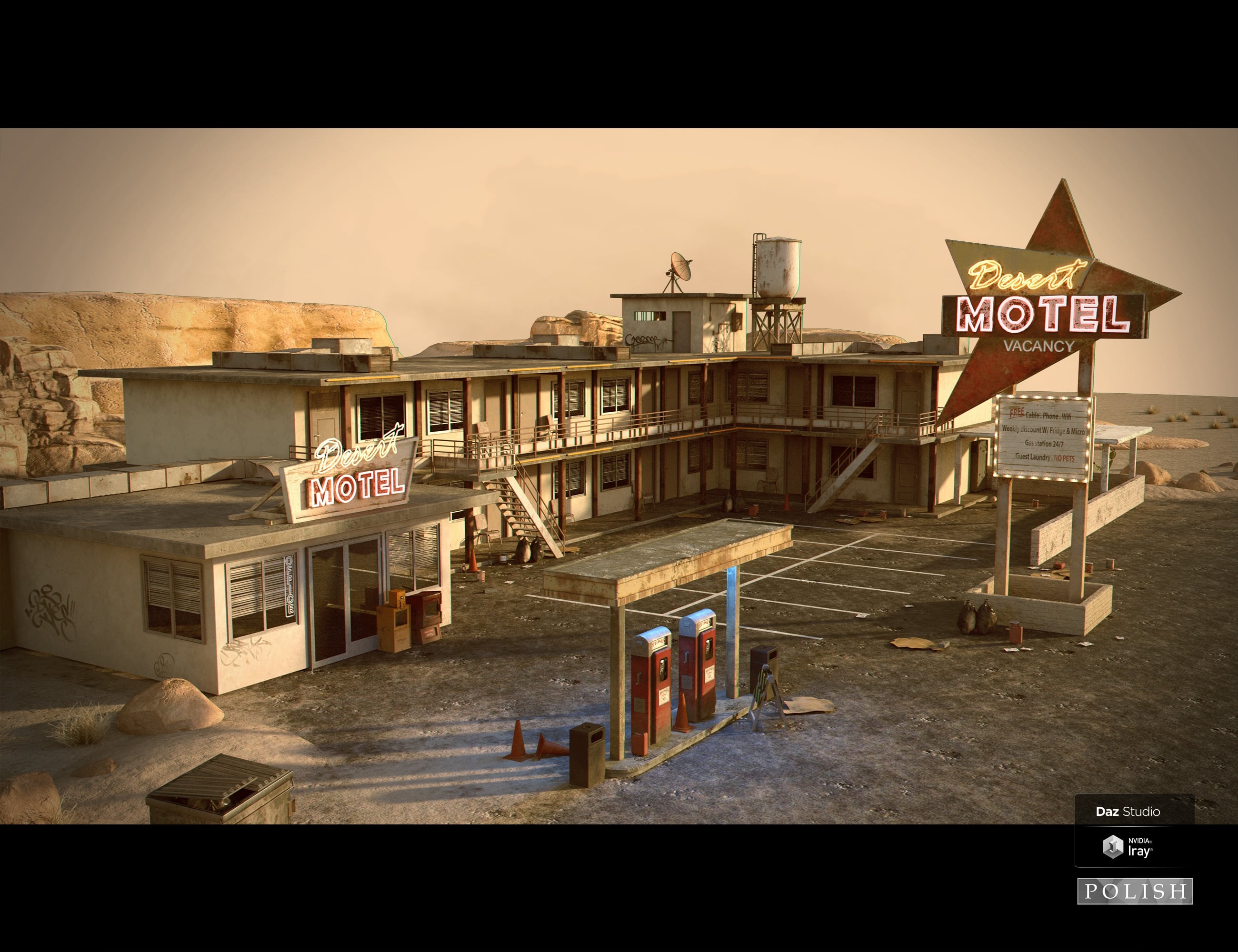 Desert Motel Bundle | Daz 3D