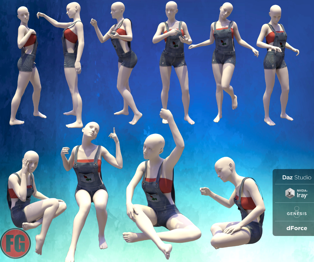 FG Art Studio Poses | Daz 3D