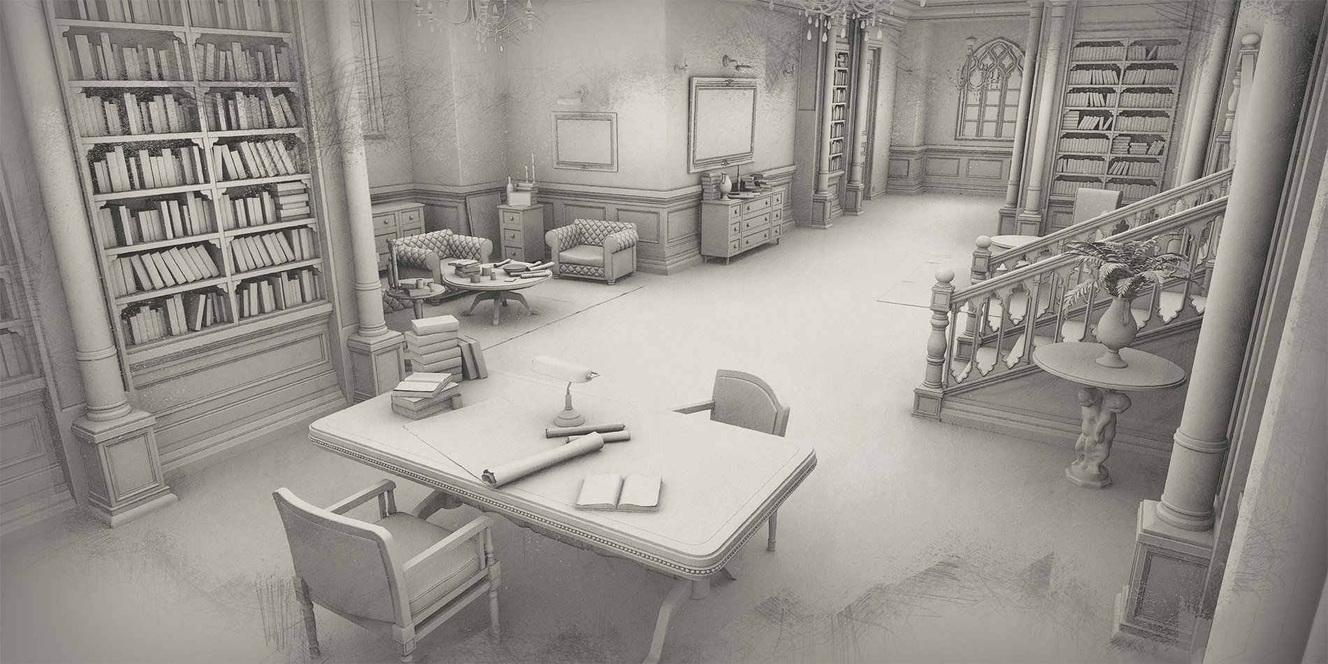 The Gothic Library | Daz 3D