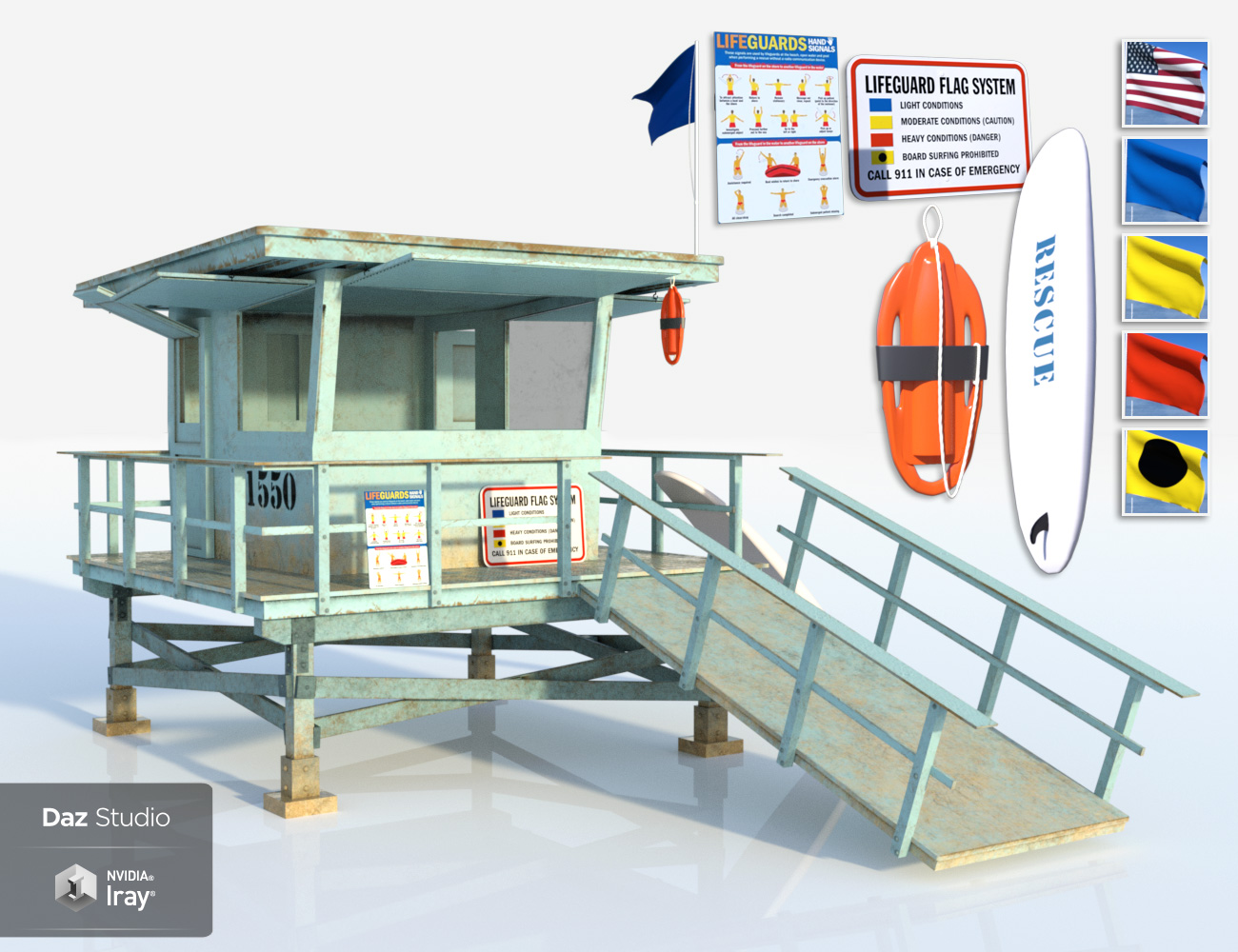 Lifeguard Station | Daz 3D