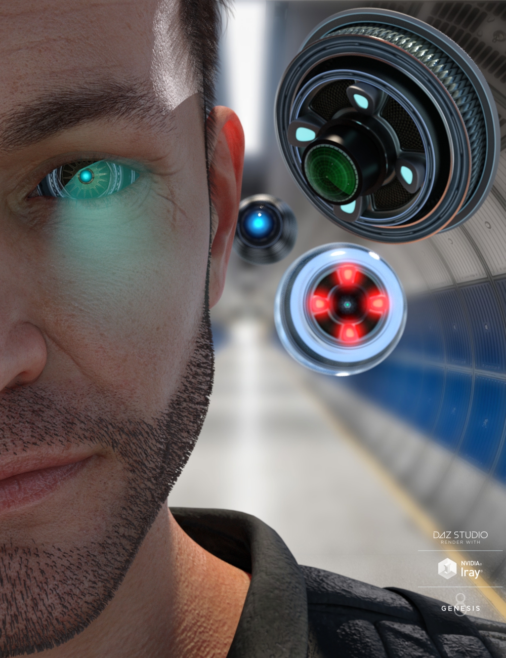 Cybernetic Eyes and Drones | Daz 3D