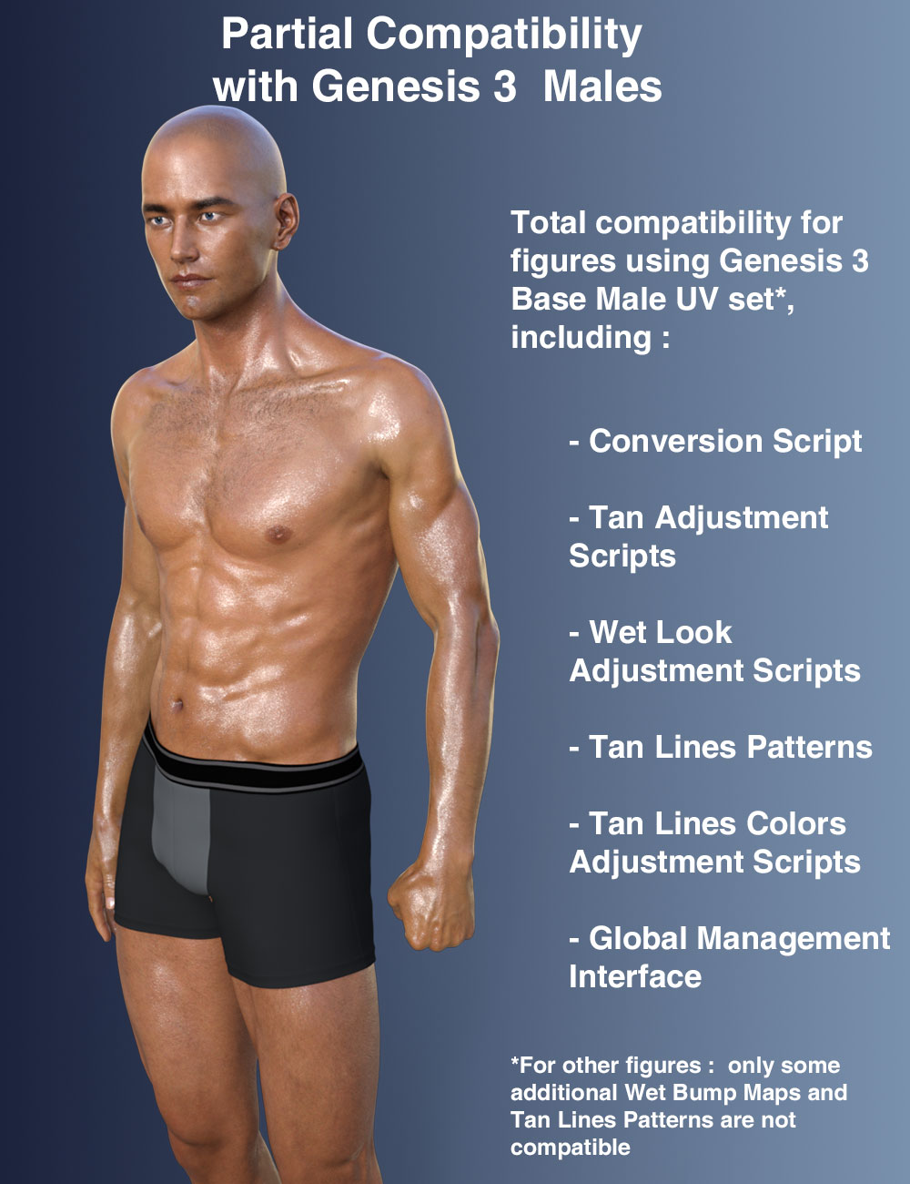 Wet and Tanned Skins for Genesis 8 Bundle | Daz 3D