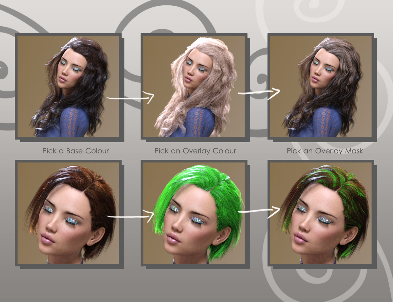 Alchemy for Backlight Hair Shaders for Iray | Daz 3D