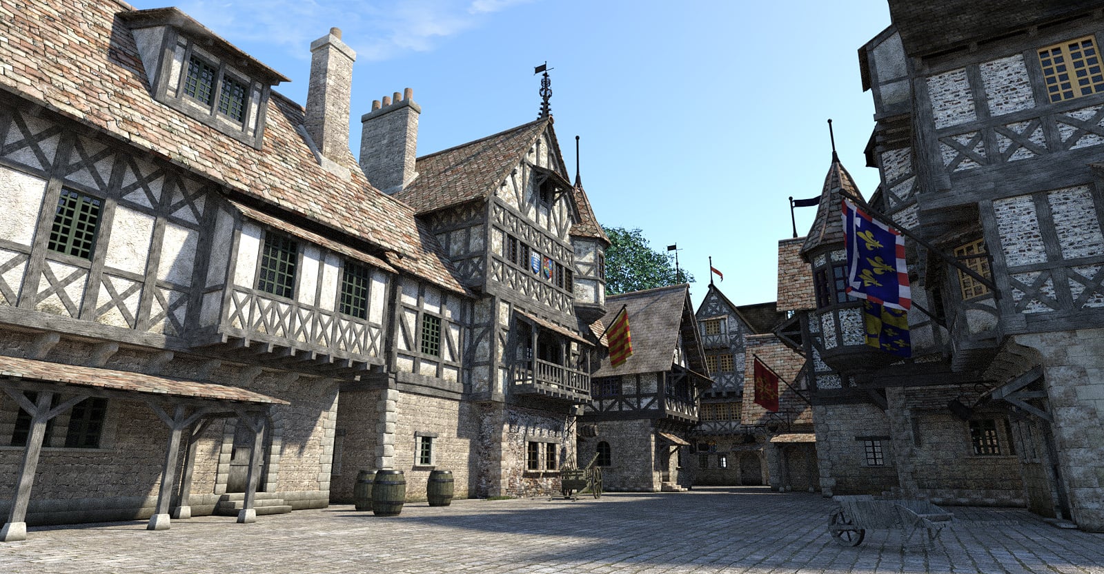 Modular Medieval Village | Daz 3D
