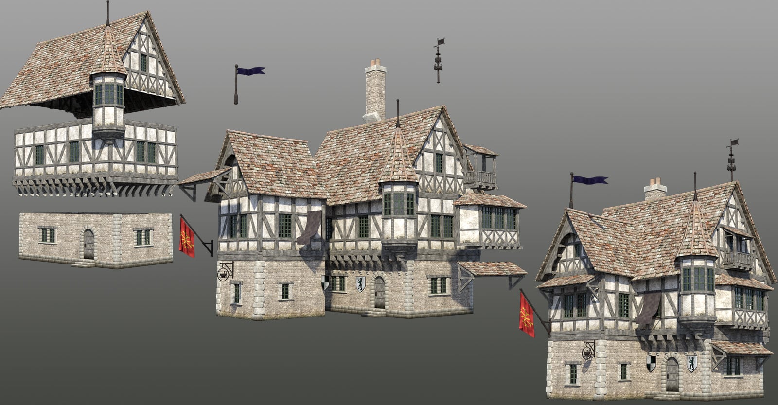 Modular Medieval Village | Daz 3D