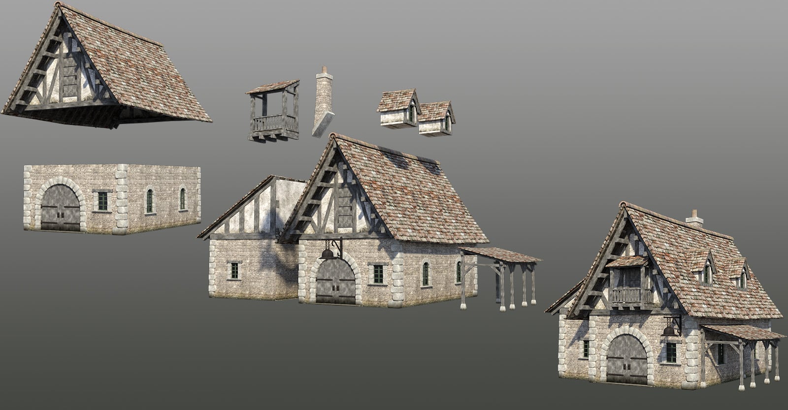 Modular Medieval Village | Daz 3D