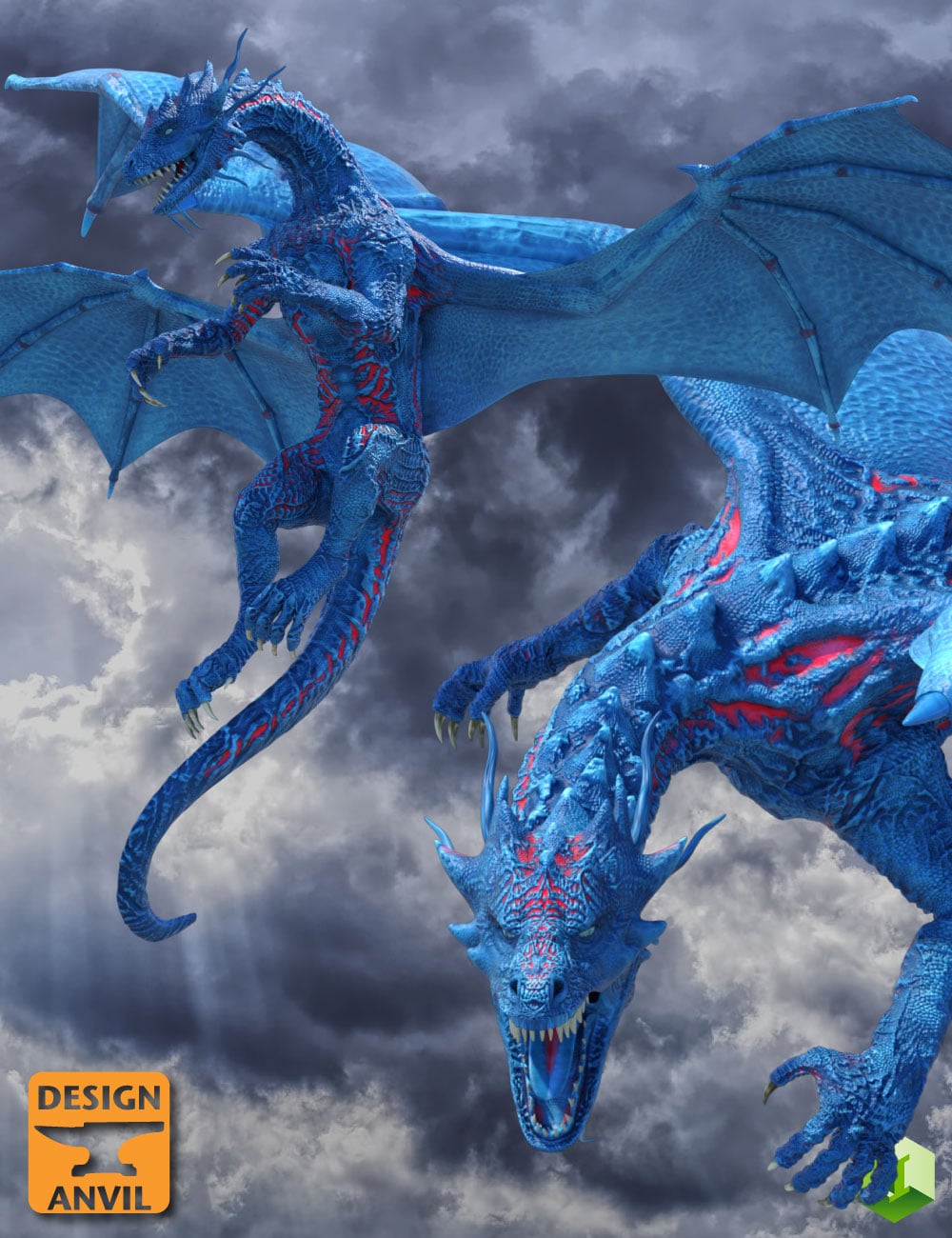 DA Blue Dragon HD for Daz Dragon 3 | Daz 3D