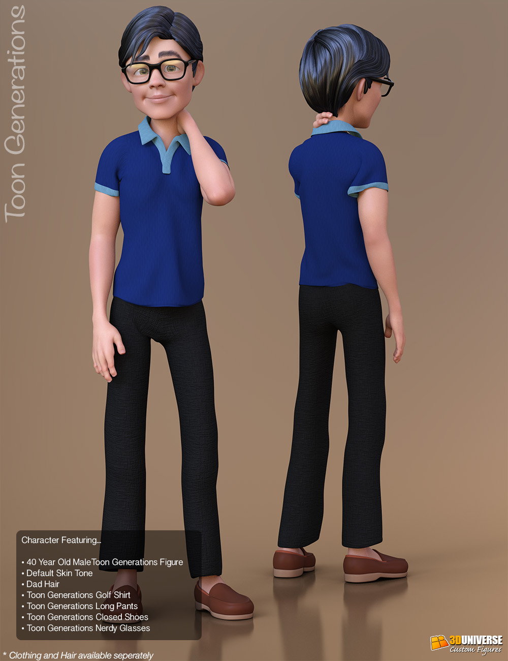 Toon Generations Essentials for Genesis 8 Male(s) | Daz 3D