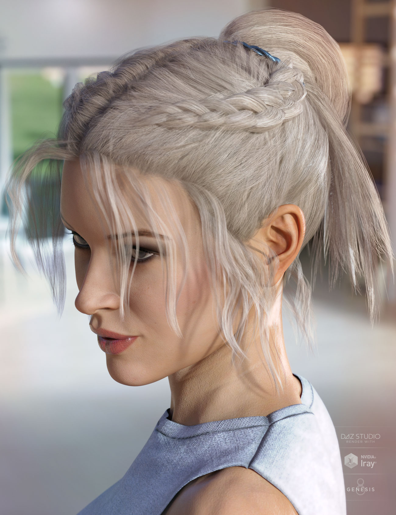 Layla Hair for Genesis 3 & 8 Female(s) | Daz 3D