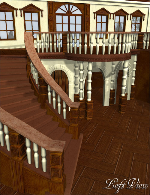 Rustic Look for Royal Stairs | Daz 3D