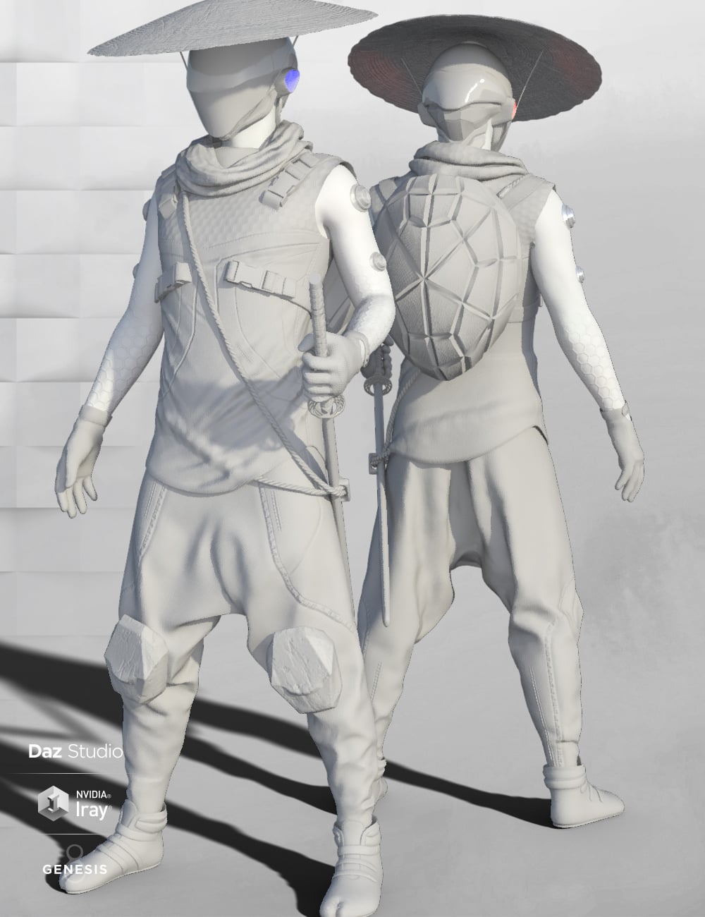Dystopian Ninja Outfit for Genesis 8 Male(s) | Daz 3D