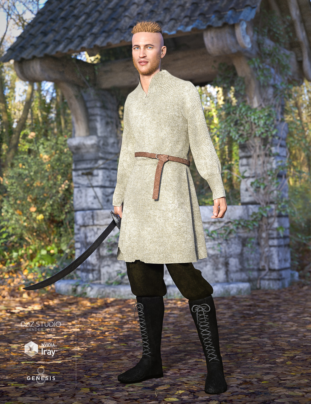 dForce Medieval Villager Outfit Textures | Daz 3D