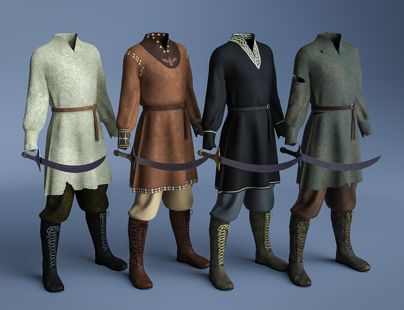 dForce Medieval Villager Outfit Textures | Daz 3D
