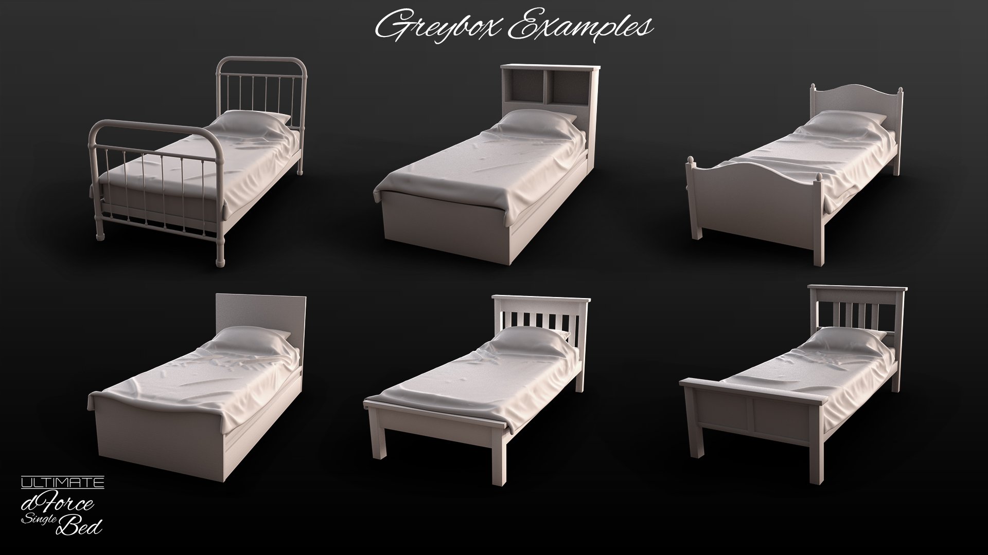 Ultimate dForce Single Bed | Daz 3D