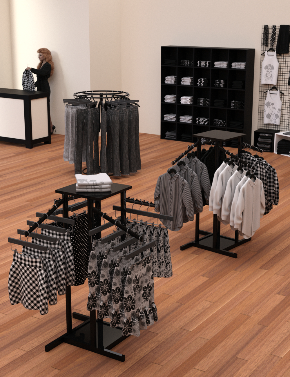 Hang It Up Storefront and Storefront Fillers | Daz 3D