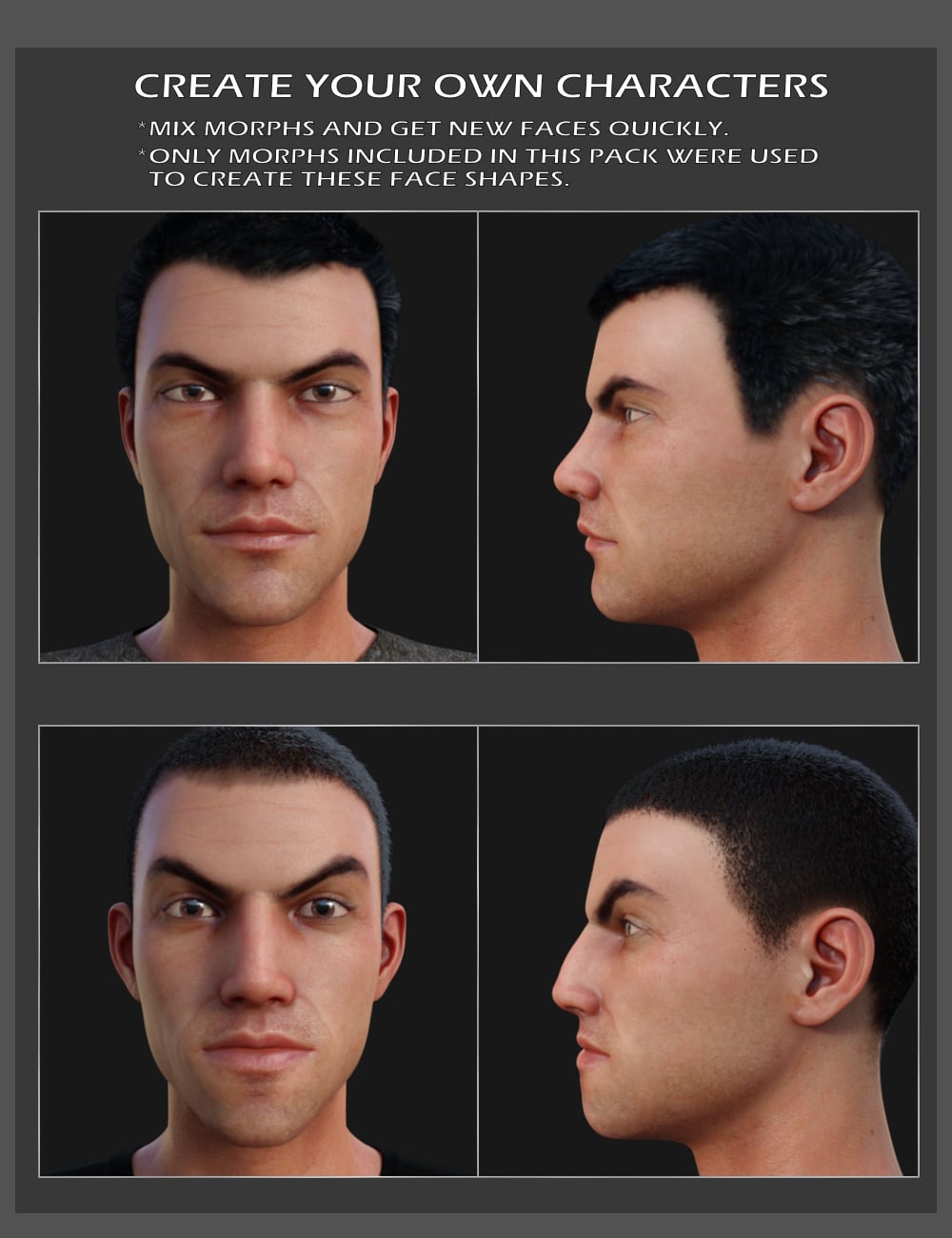 Face Shapes for Genesis 8 Male | Daz 3D