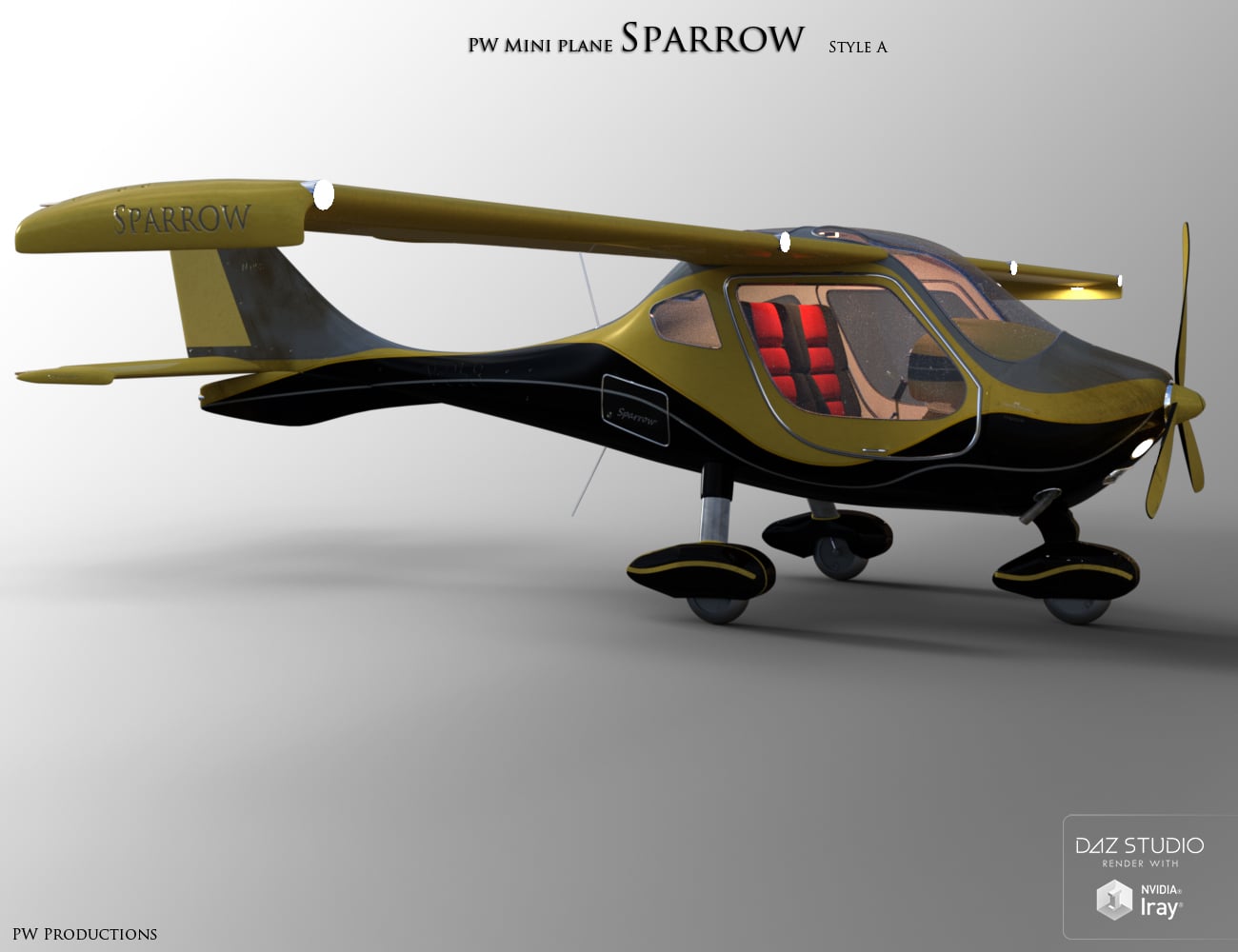 PW Mini Plane Sparrow | Daz 3D