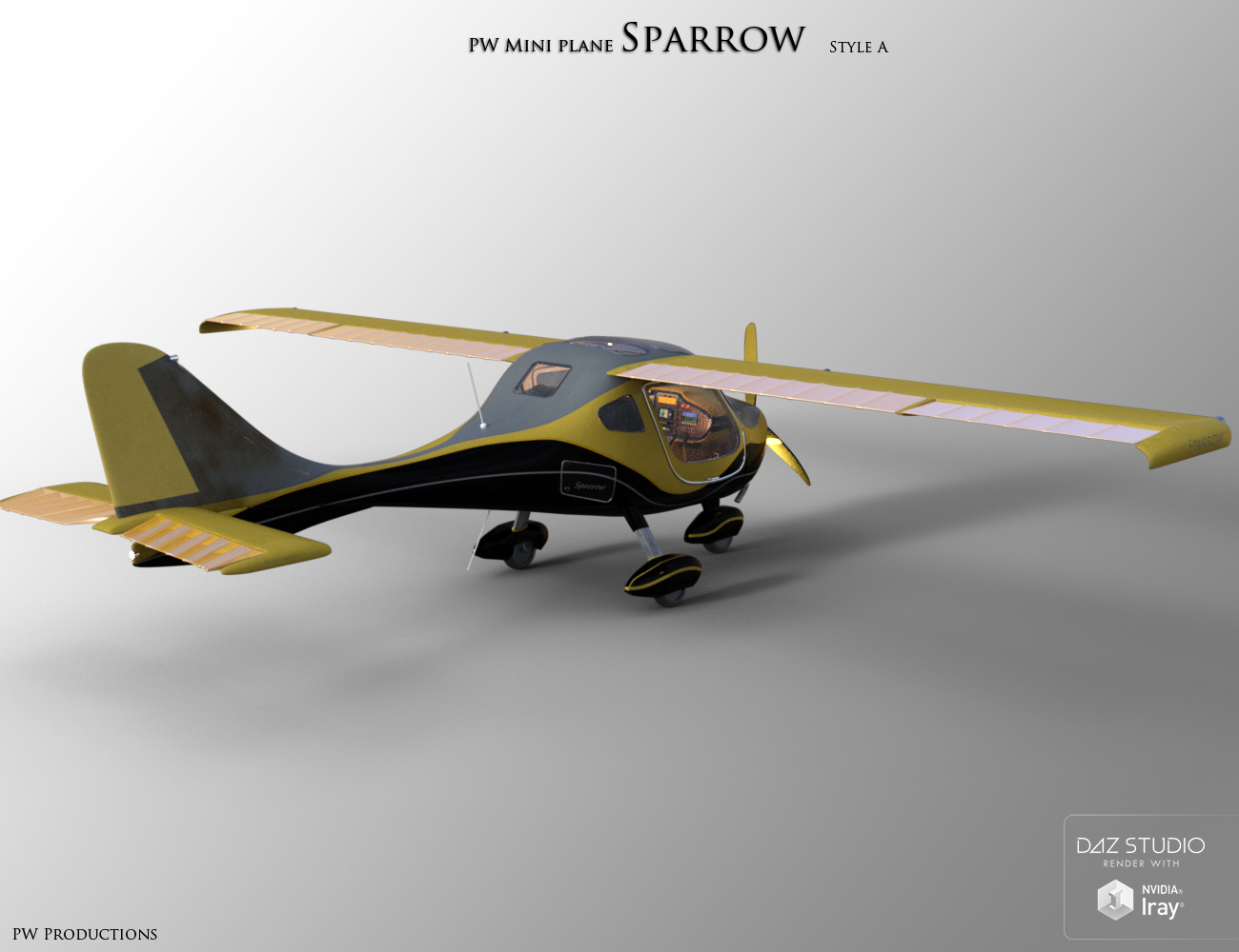 PW Mini Plane Sparrow | Daz 3D