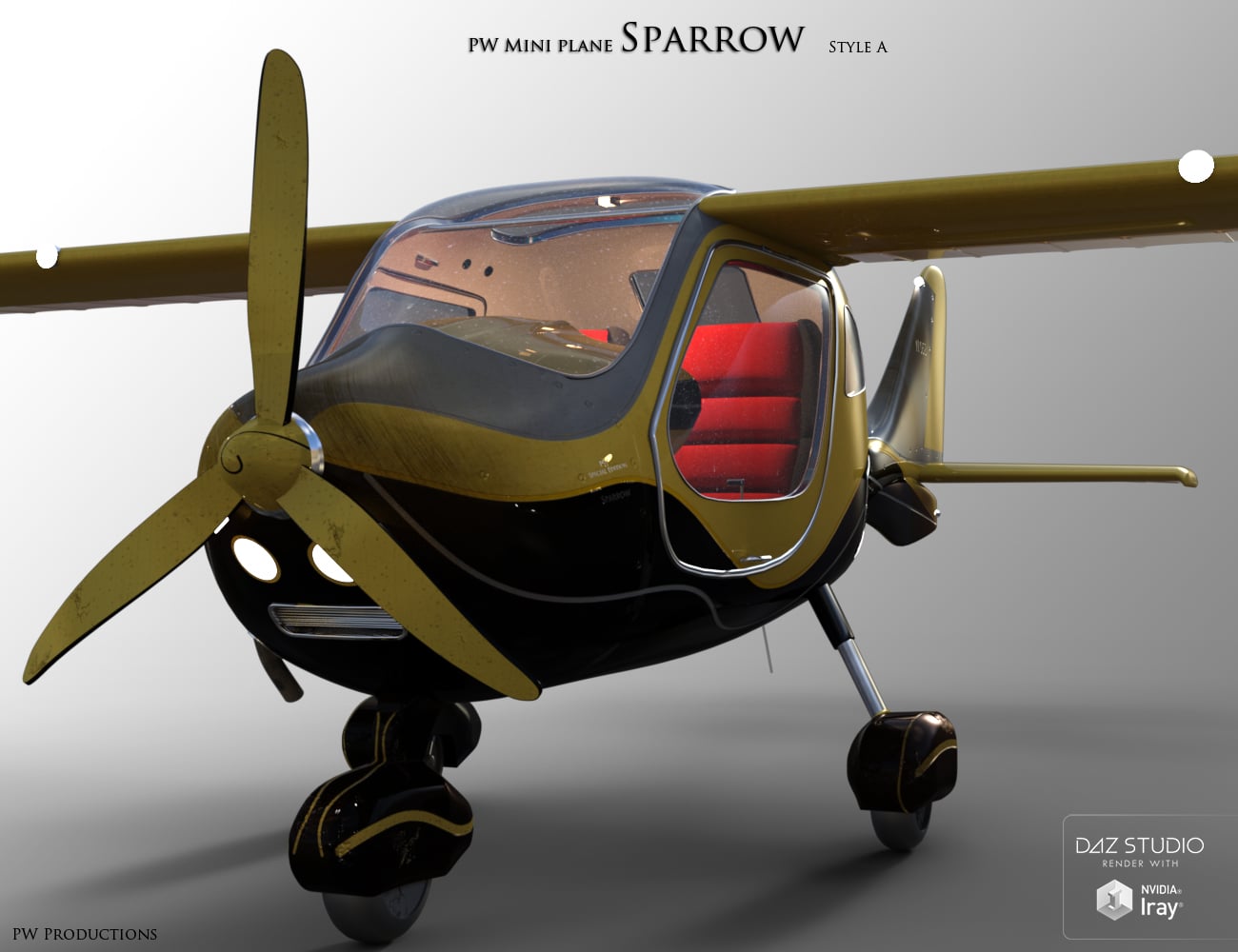 PW Mini Plane Sparrow | Daz 3D