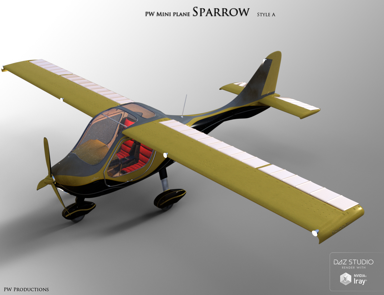 PW Mini Plane Sparrow | Daz 3D