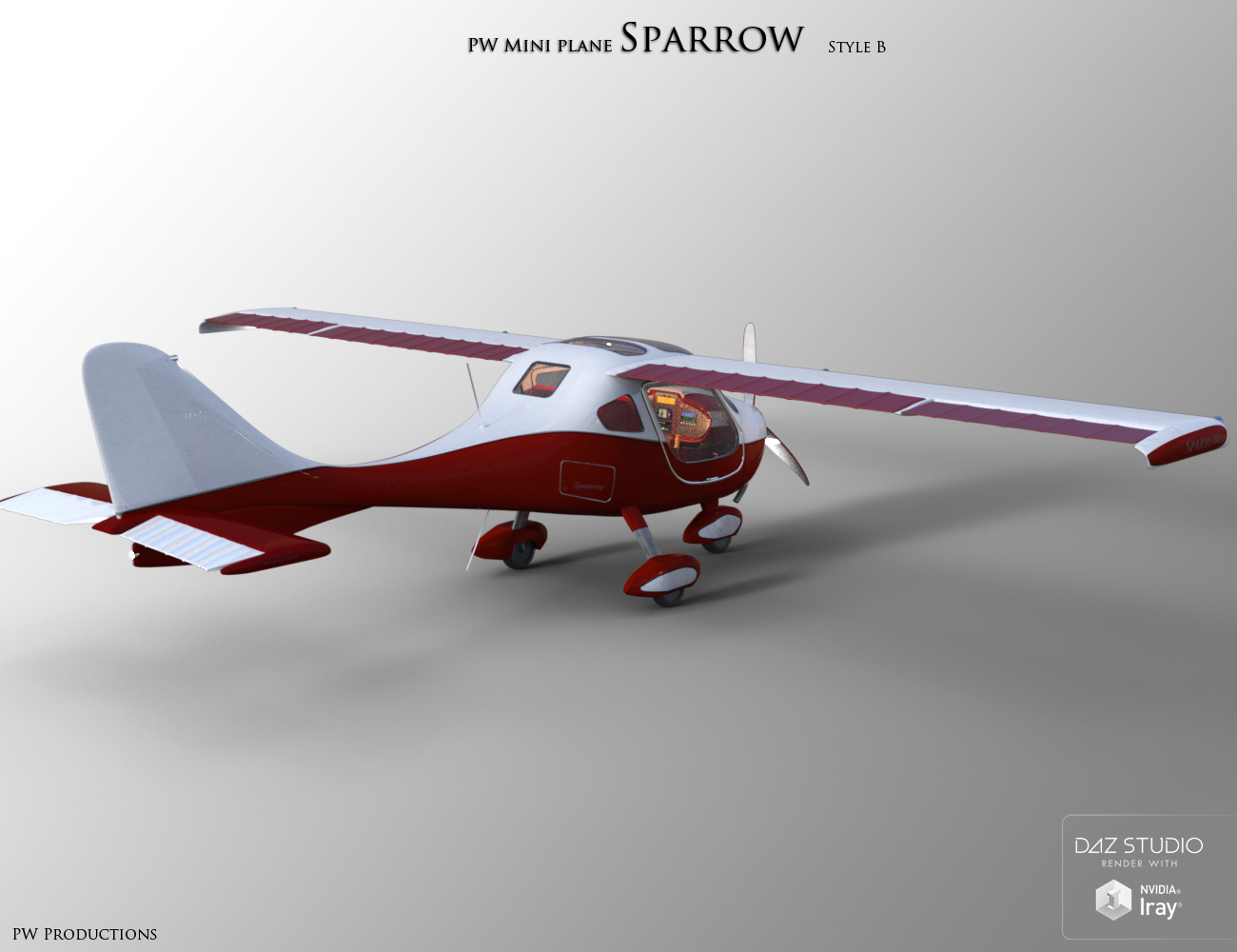 PW Mini Plane Sparrow | Daz 3D