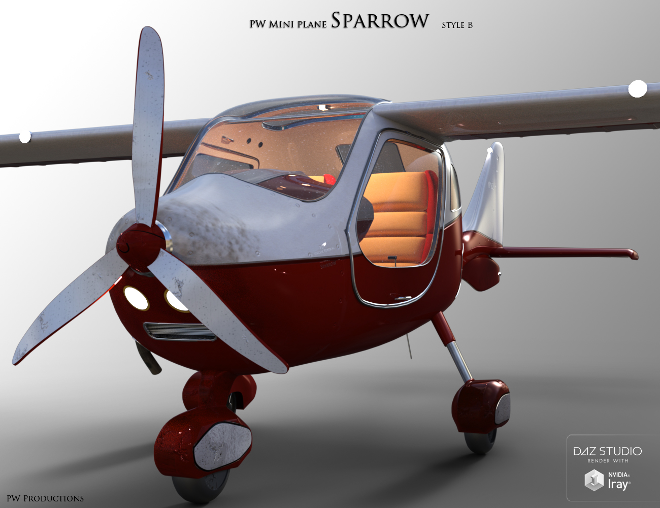 PW Mini Plane Sparrow | Daz 3D