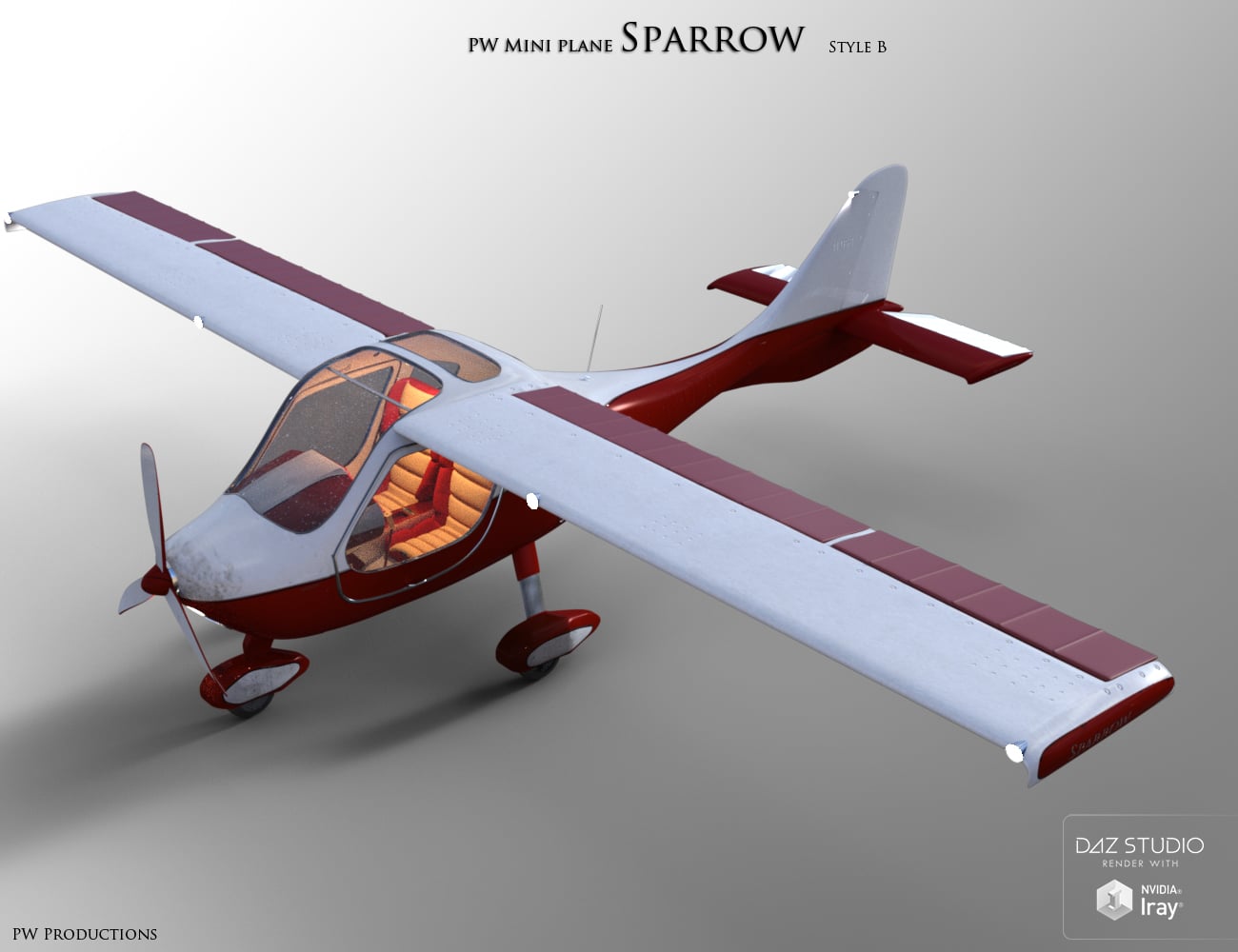 PW Mini Plane Sparrow | Daz 3D