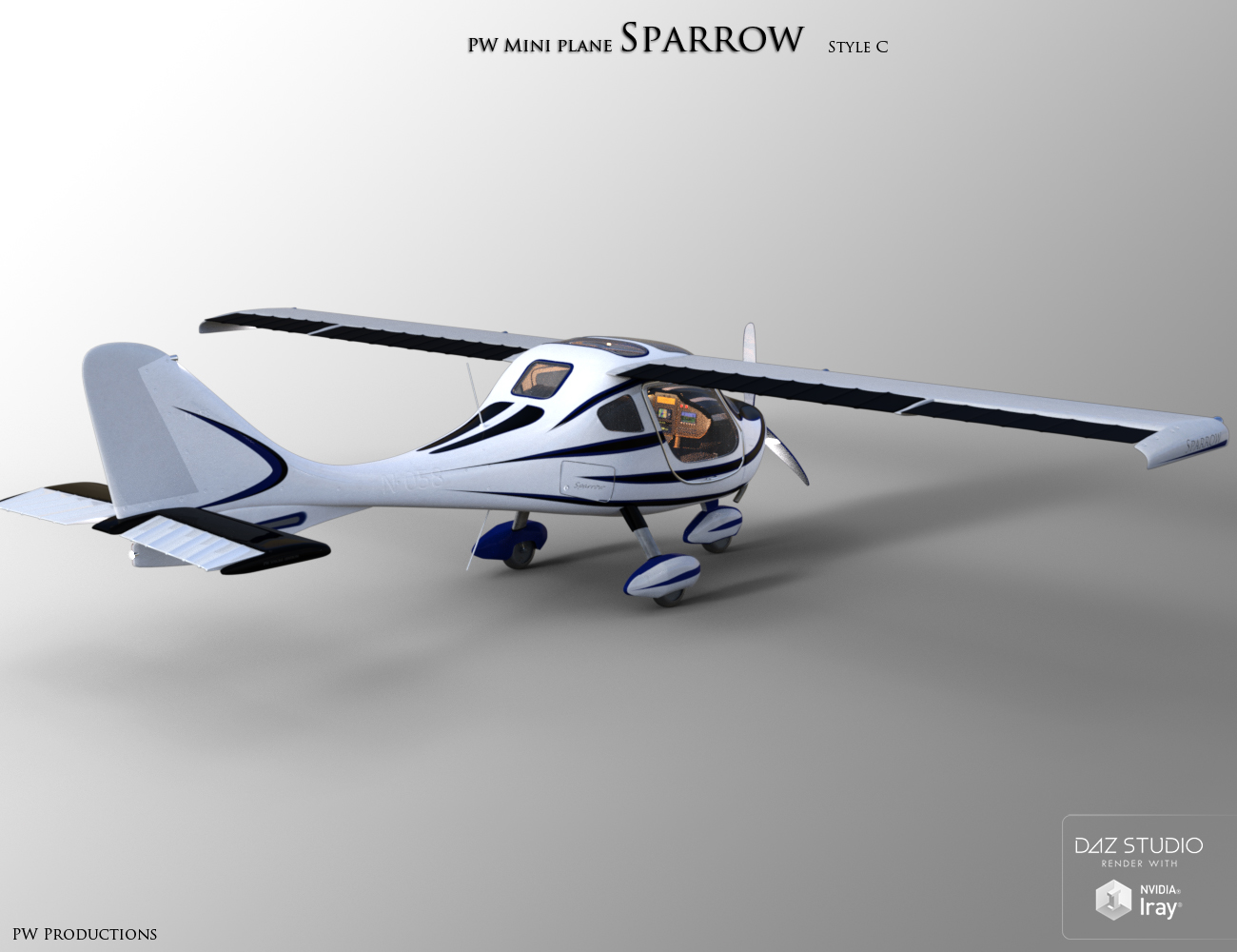 PW Mini Plane Sparrow | Daz 3D