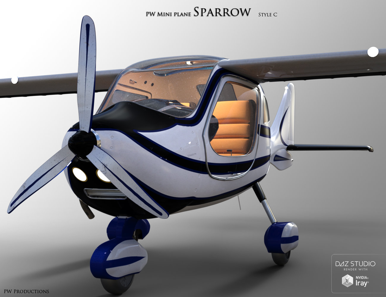 PW Mini Plane Sparrow | Daz 3D