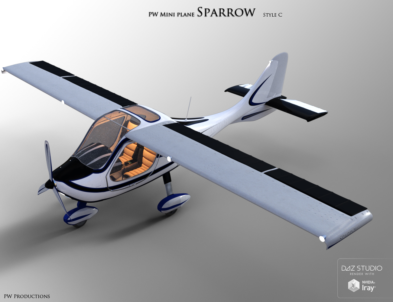 PW Mini Plane Sparrow | Daz 3D