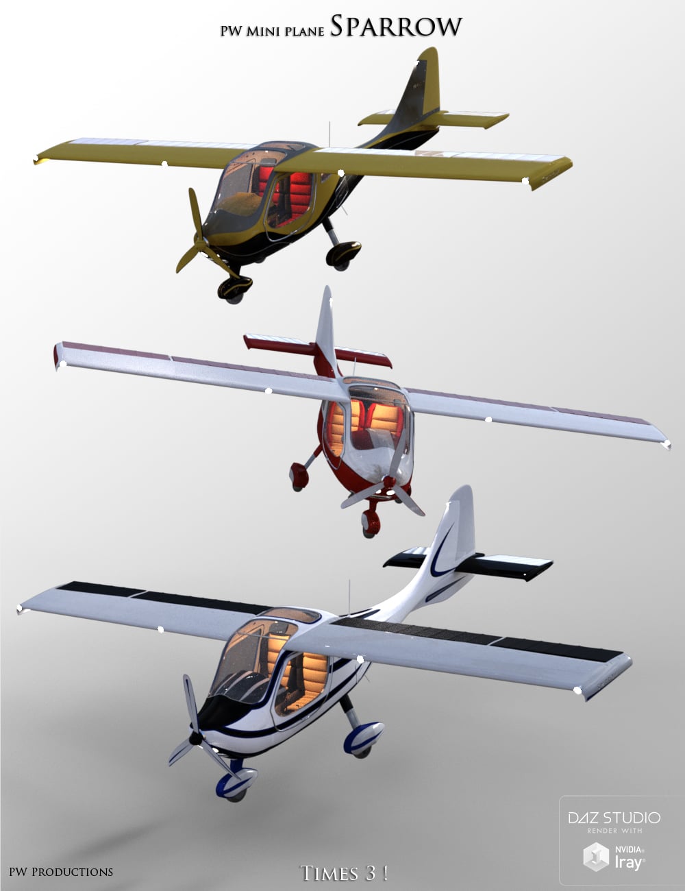 PW Mini Plane Sparrow | Daz 3D