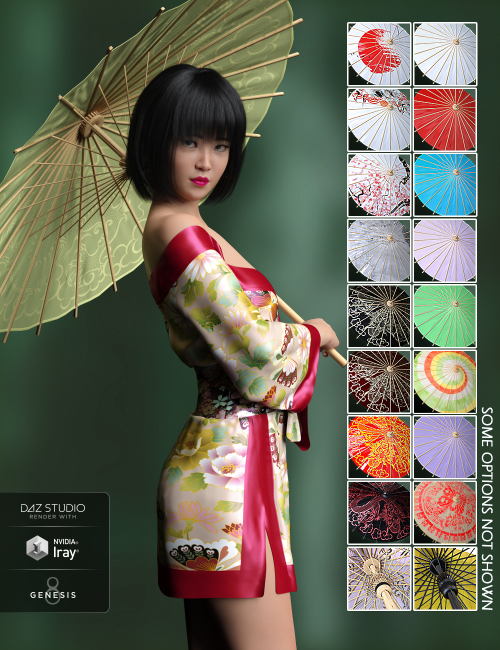 HP Zhi Ruo and Parasol for Mei Lin 8 | Daz 3D
