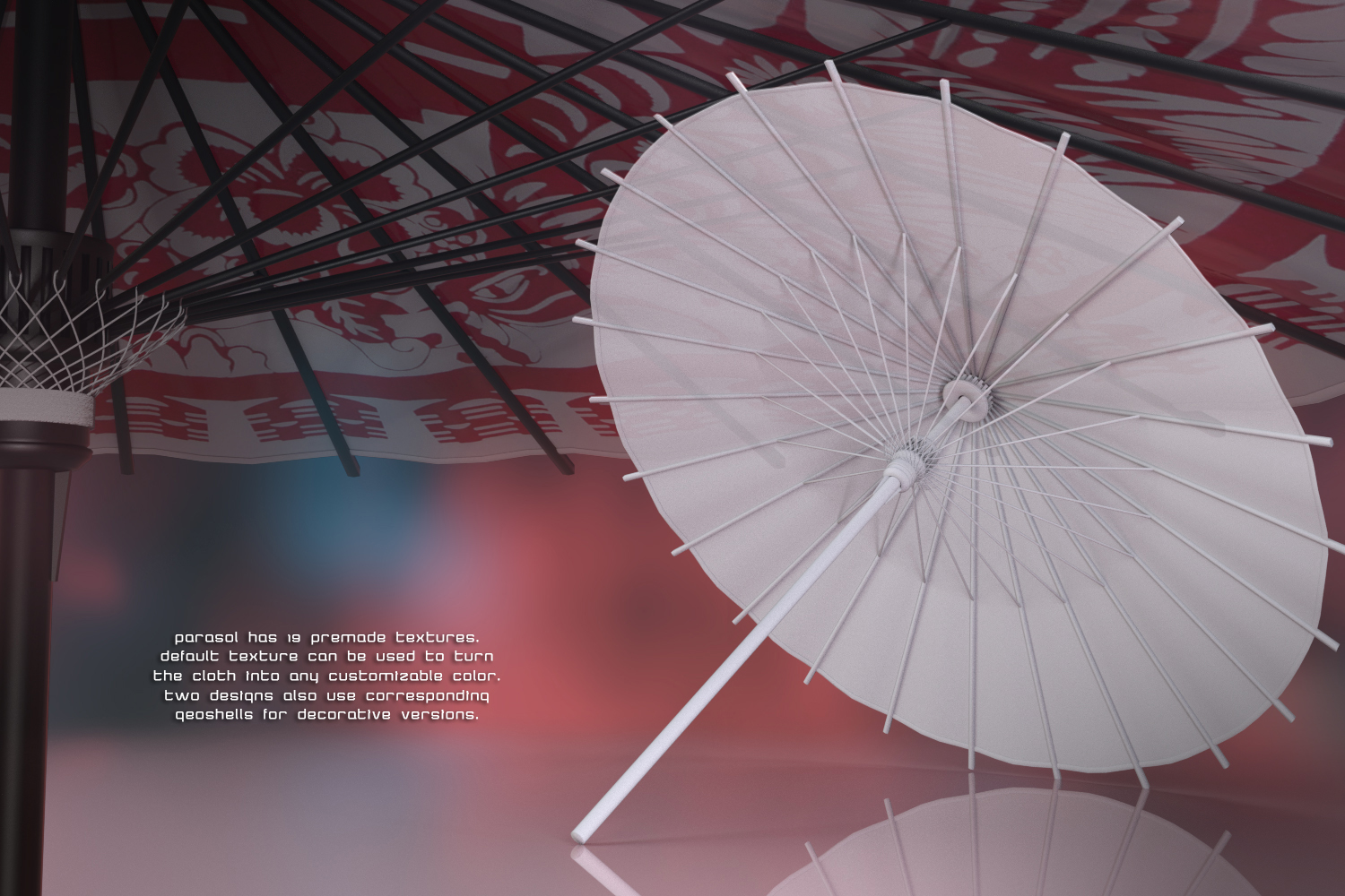 HP Zhi Ruo and Parasol for Mei Lin 8 | Daz 3D