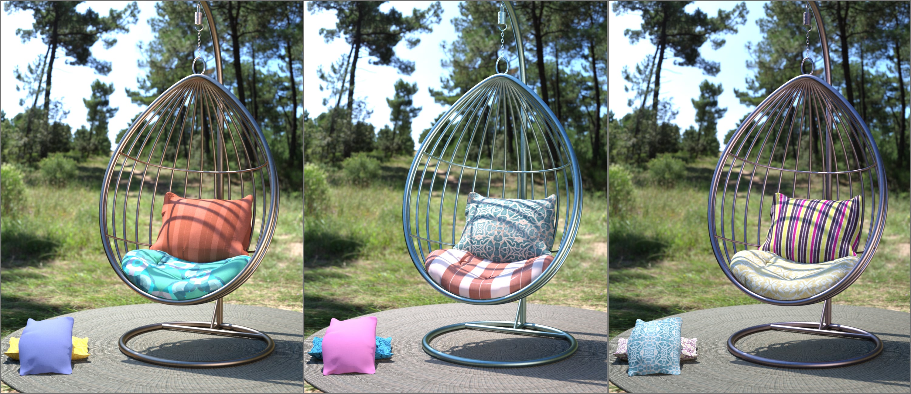 Z Hanging Chair - Prop and Poses for Genesis 3 and 8 | Daz 3D