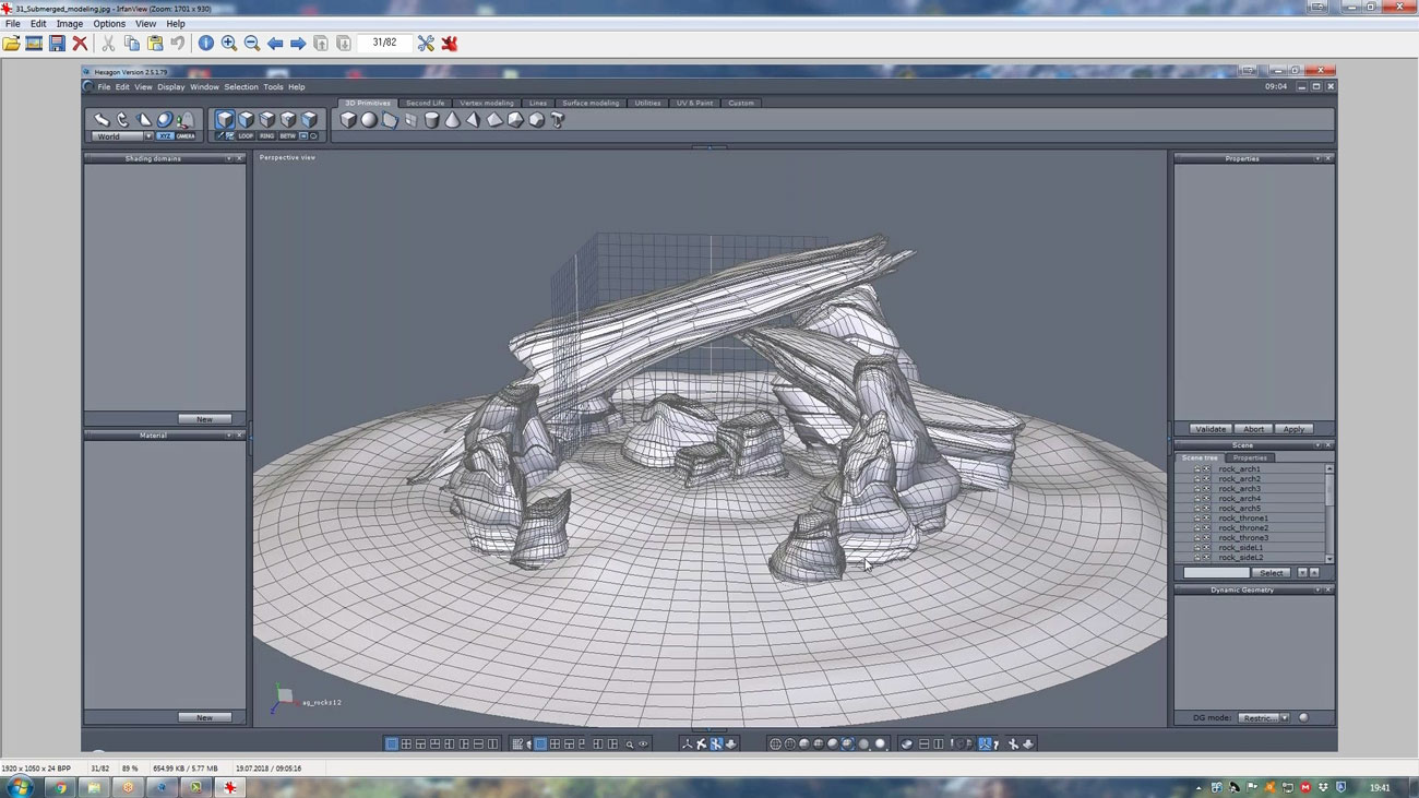 Submerged inside Hexagon and Daz Studio - Part 1: Modeling the Rocks ...