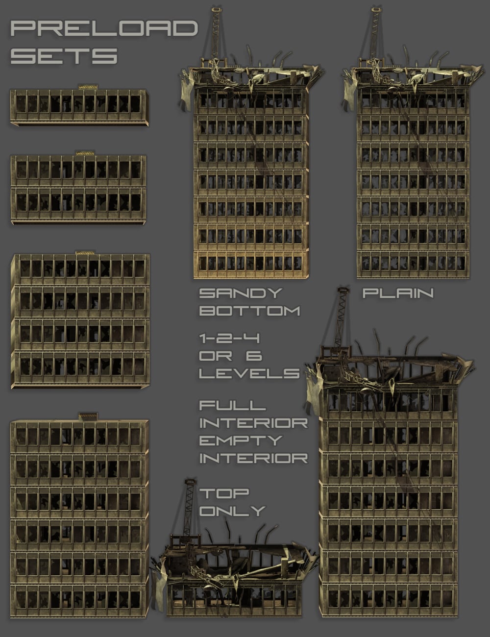 Dystopian Desert Destruction Kit | Daz 3D
