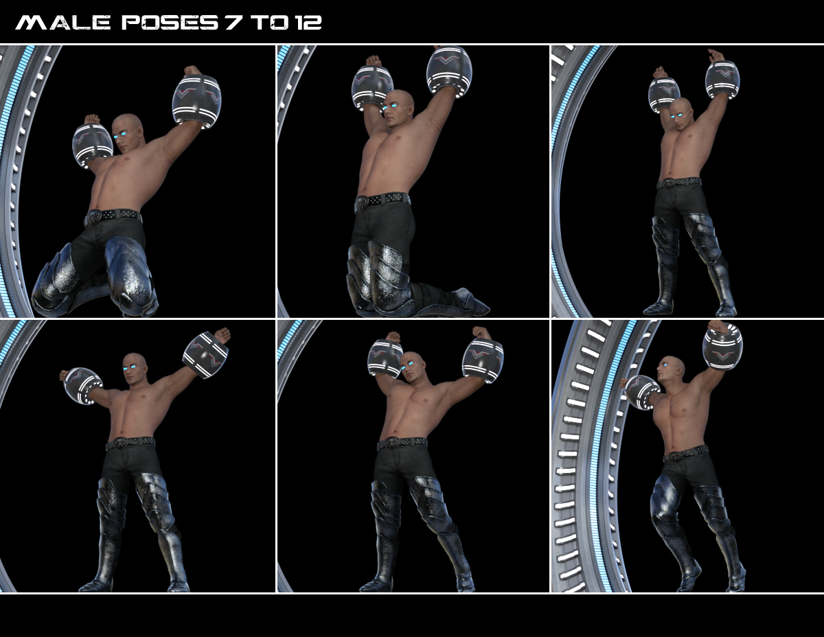 FM Superhero Prison Poses for Genesis 3 and 8 | Daz 3D