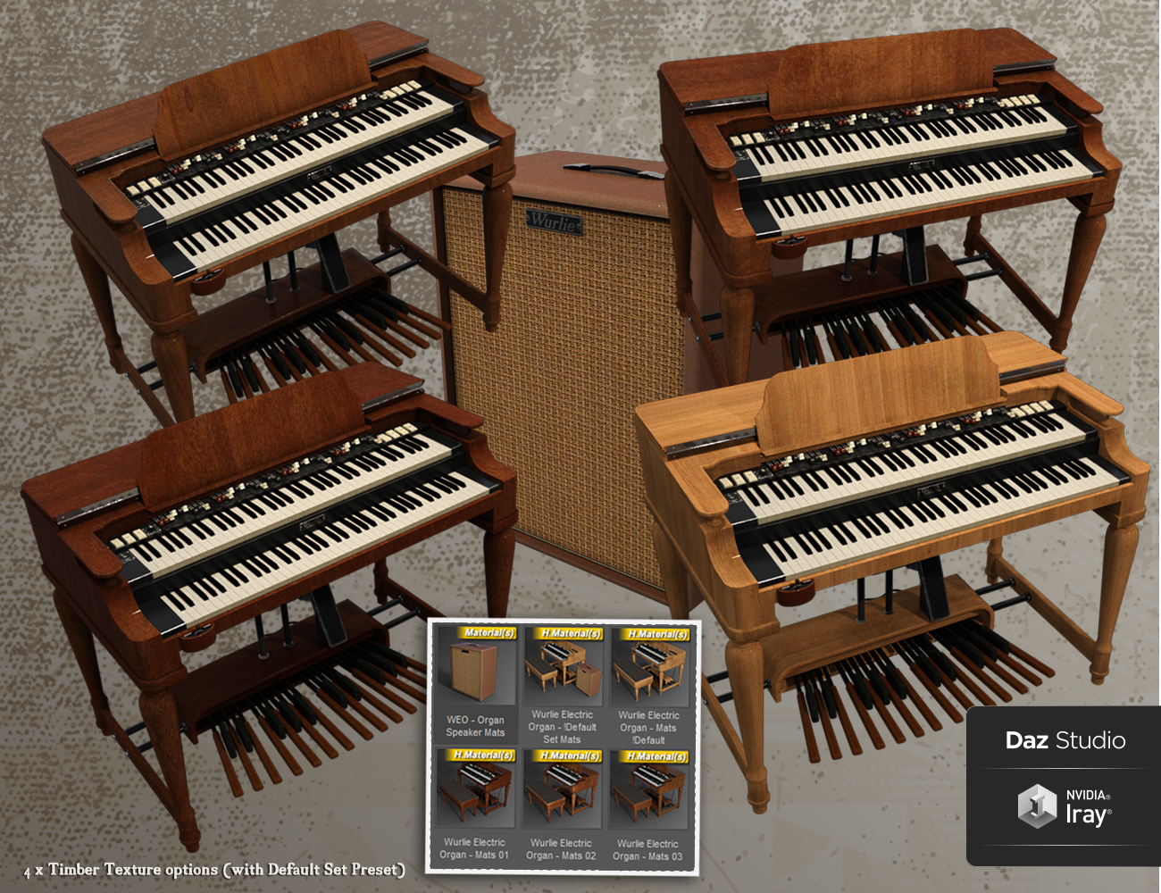 Wurlie Electric Organ | Daz 3D