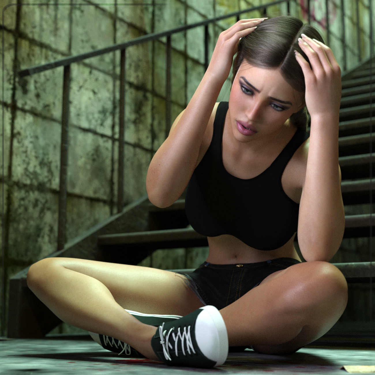Z Sad and Depressed Poses and Expressions for Genesis 3 and 8 | Daz 3D