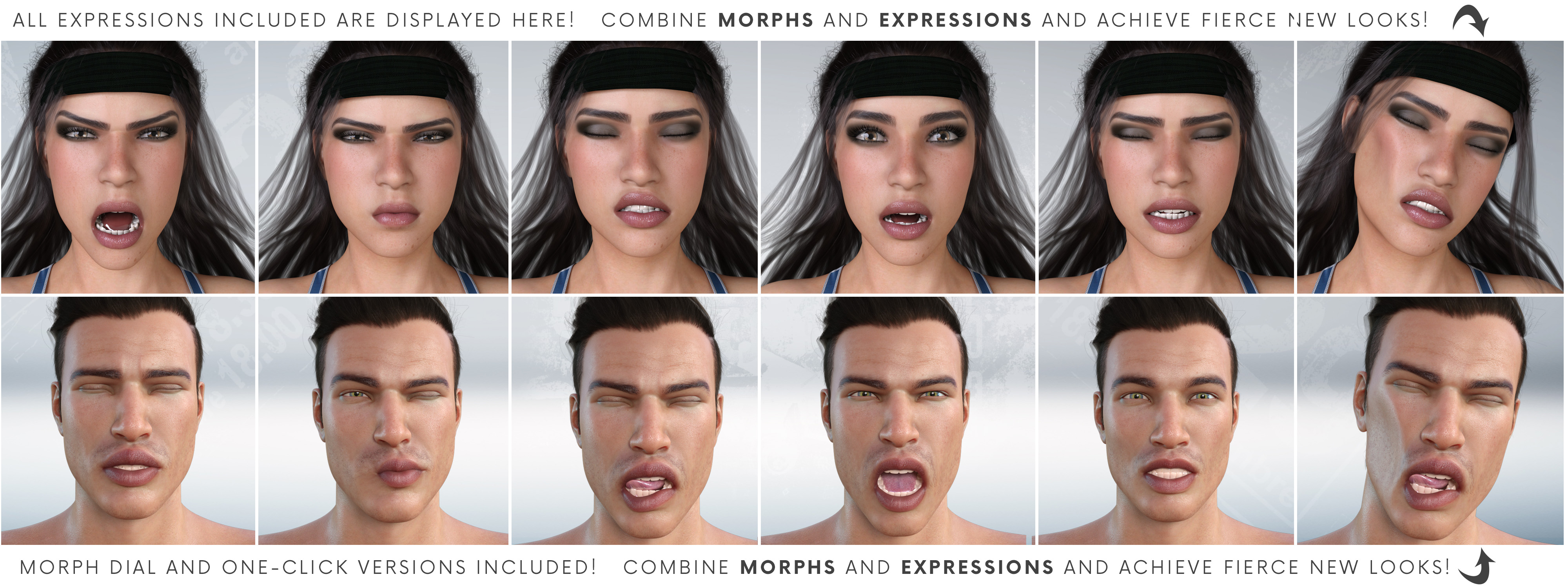 Z High Impact - Morphs, Poses and Expressions for Genesis 8 | Daz 3D