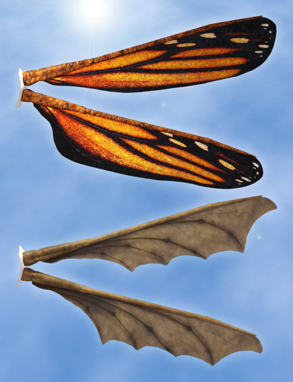 Natural Fae Wings for Genesis 8 | Daz 3D