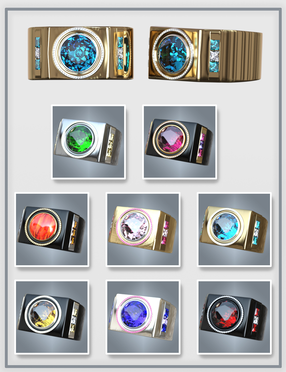 Gorgeous Rings for Genesis 8 Male(s) | Daz 3D