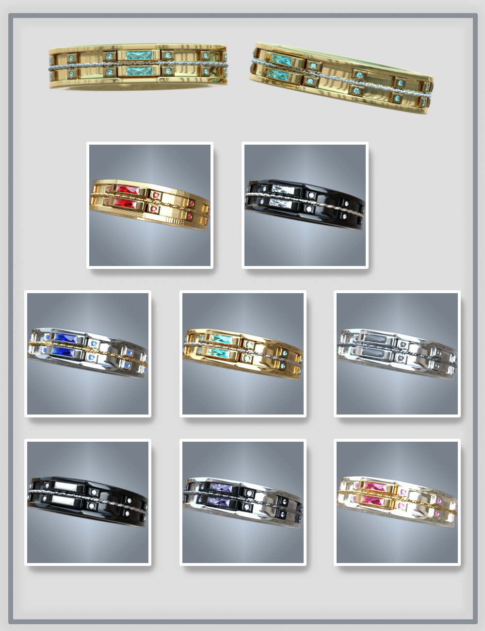 Gorgeous Rings for Genesis 8 Male(s) | Daz 3D
