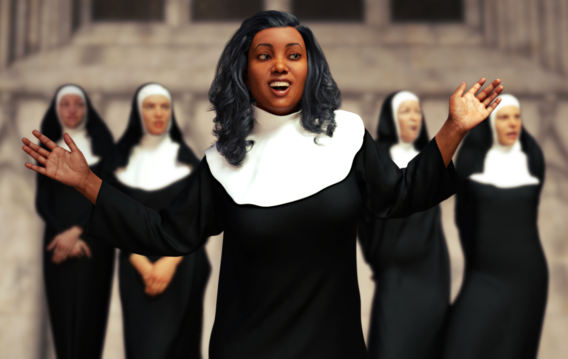 dForce Nun Costume for Genesis 8 Female(s) | Daz 3D