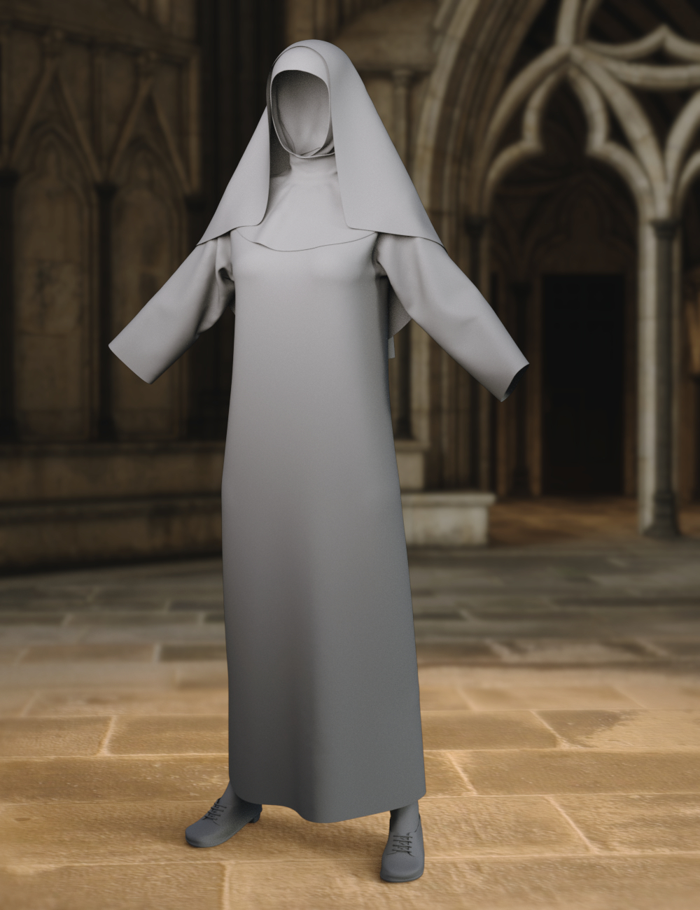 dForce Nun Costume for Genesis 8 Female(s) | Daz 3D